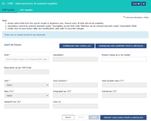 HSN Code Reporting in GSTR-1