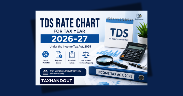 TDS Rate Chart for Tax Year 2026-27
